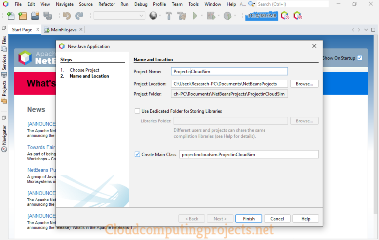 Create Project In Cloudsim Cloud Computing Projects Source Code 3225