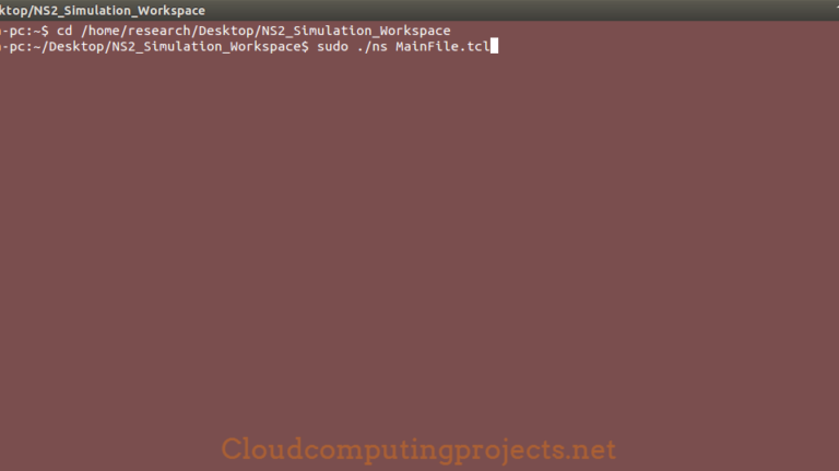 Execute Ns2 Simulation In Ubuntu Cloud Computing Projects Source Code Research Topics